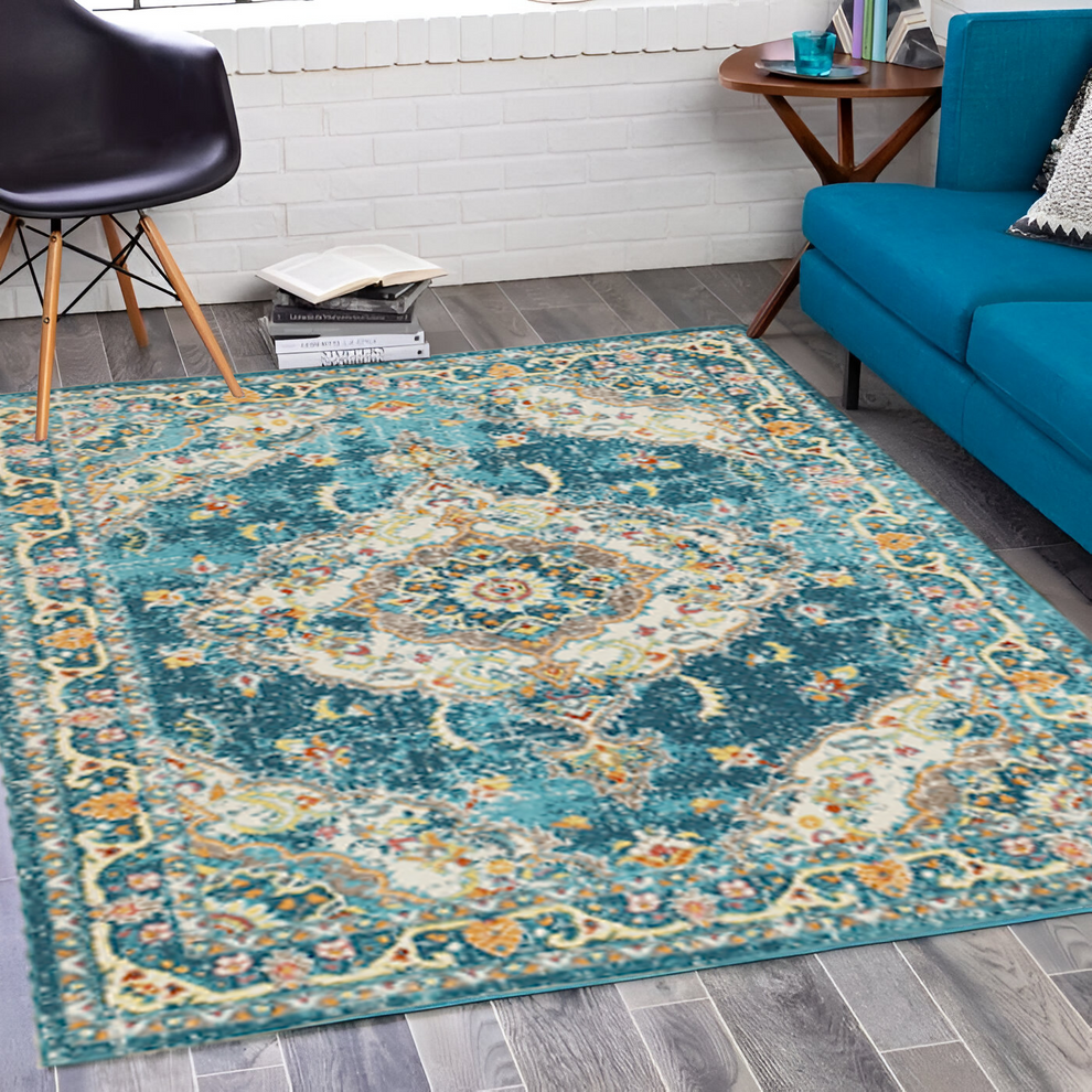Blue Traditional Carpet – Galicha